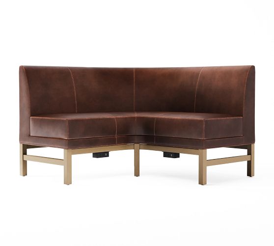 Nielson Leather Modular Banquette | Pottery Barn