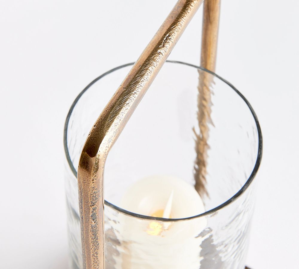 Flynn Metal Hurricane Candleholder | Pottery Barn