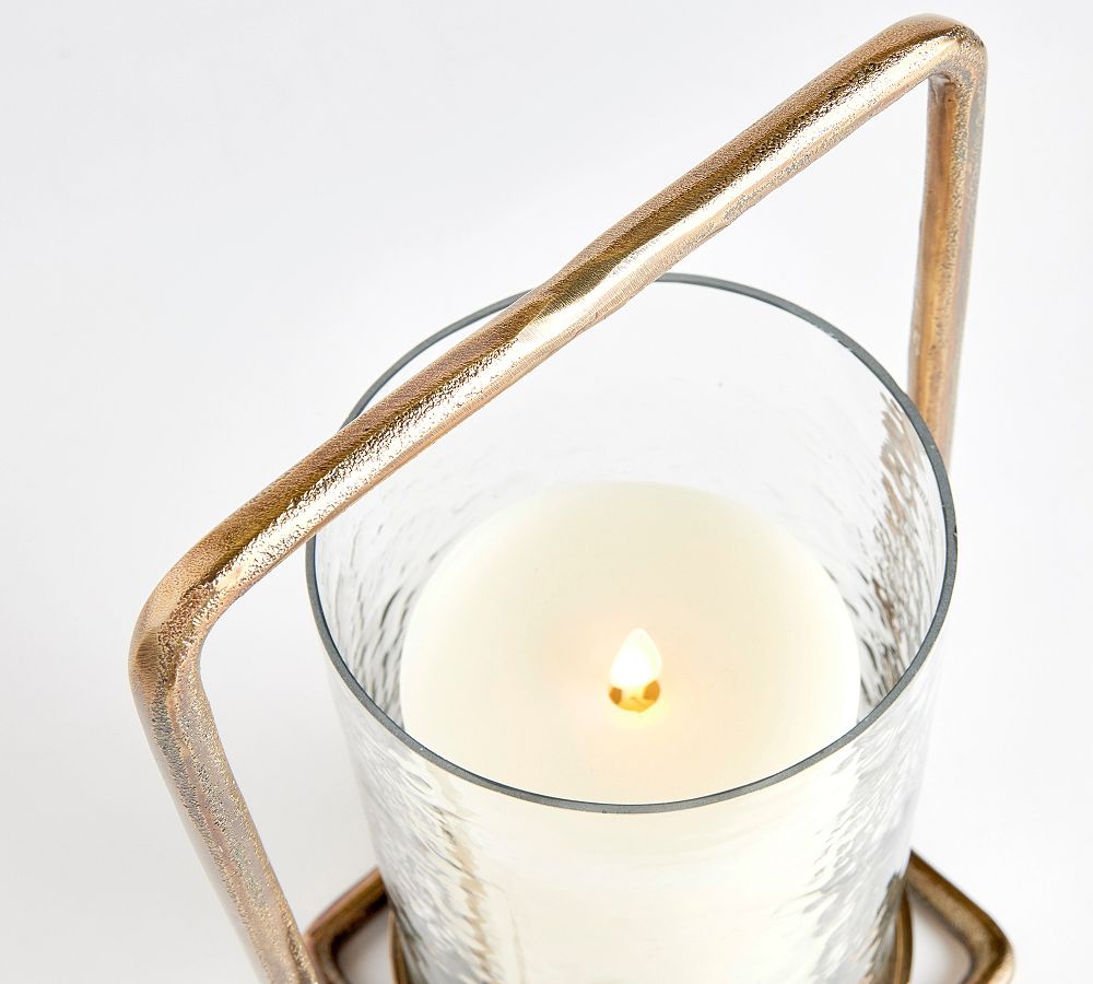 Flynn Metal Hurricane Candleholder | Pottery Barn