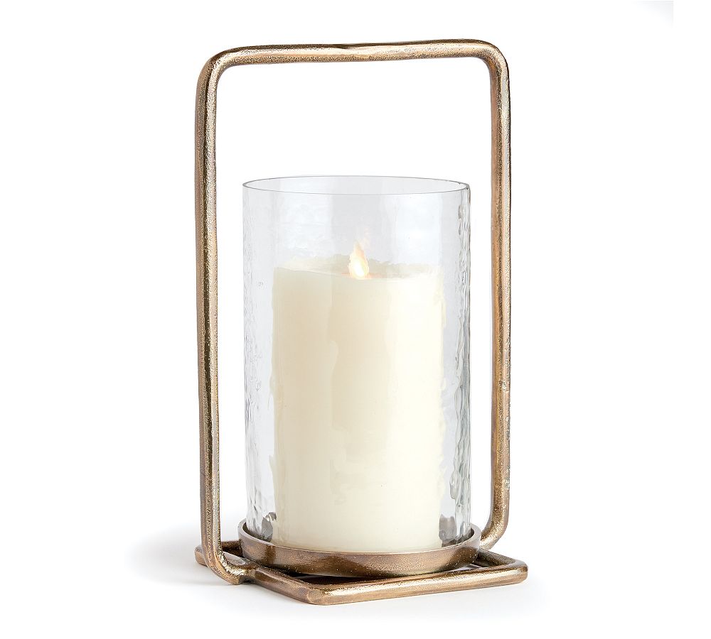 Flynn Metal Hurricane Candleholder | Pottery Barn