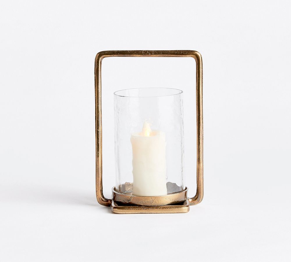 Flynn Metal Hurricane Candleholder | Pottery Barn
