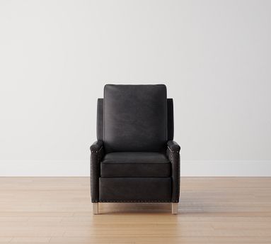 Tyler Leather Square Arm Recliner Chair | Pottery Barn