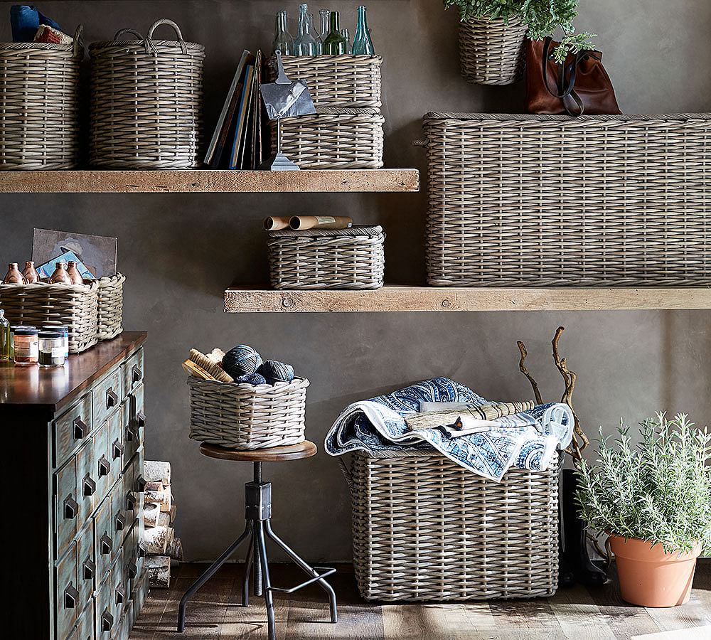 Aubrey Woven Oversized Storage Basket | Pottery Barn