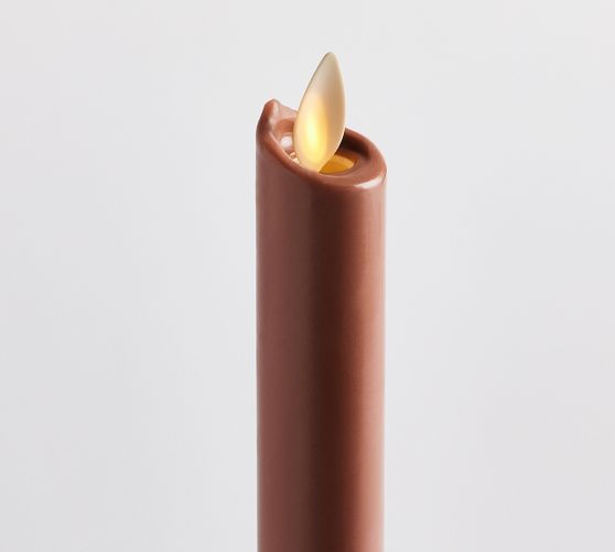 Premium Flickering Flameless Wax Taper Candle | Pottery Barn