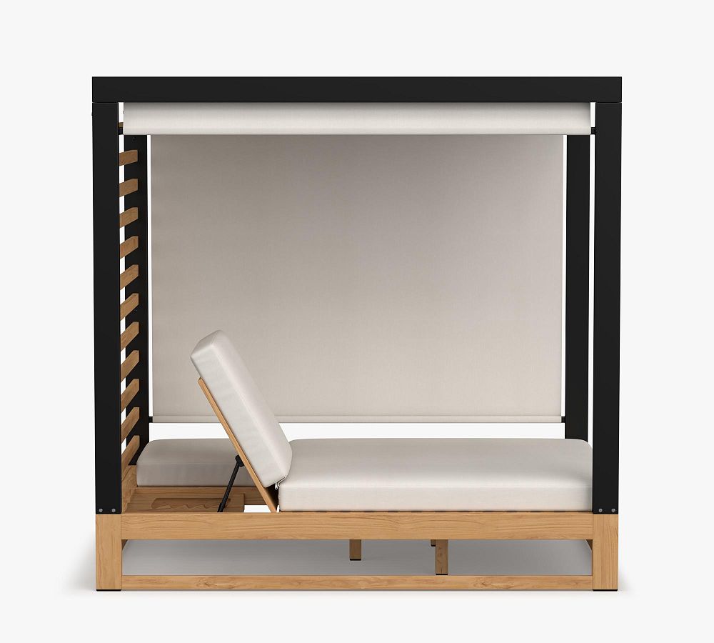 Malibu Metal & Teak Outdoor Daybed | Pottery Barn