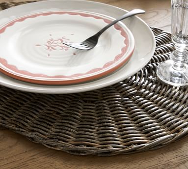 Handwoven Wicker Oval Charger Plate | Pottery Barn