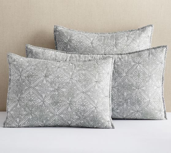 Mila Handcrafted Organic Cotton Quilted Sham | Pottery Barn