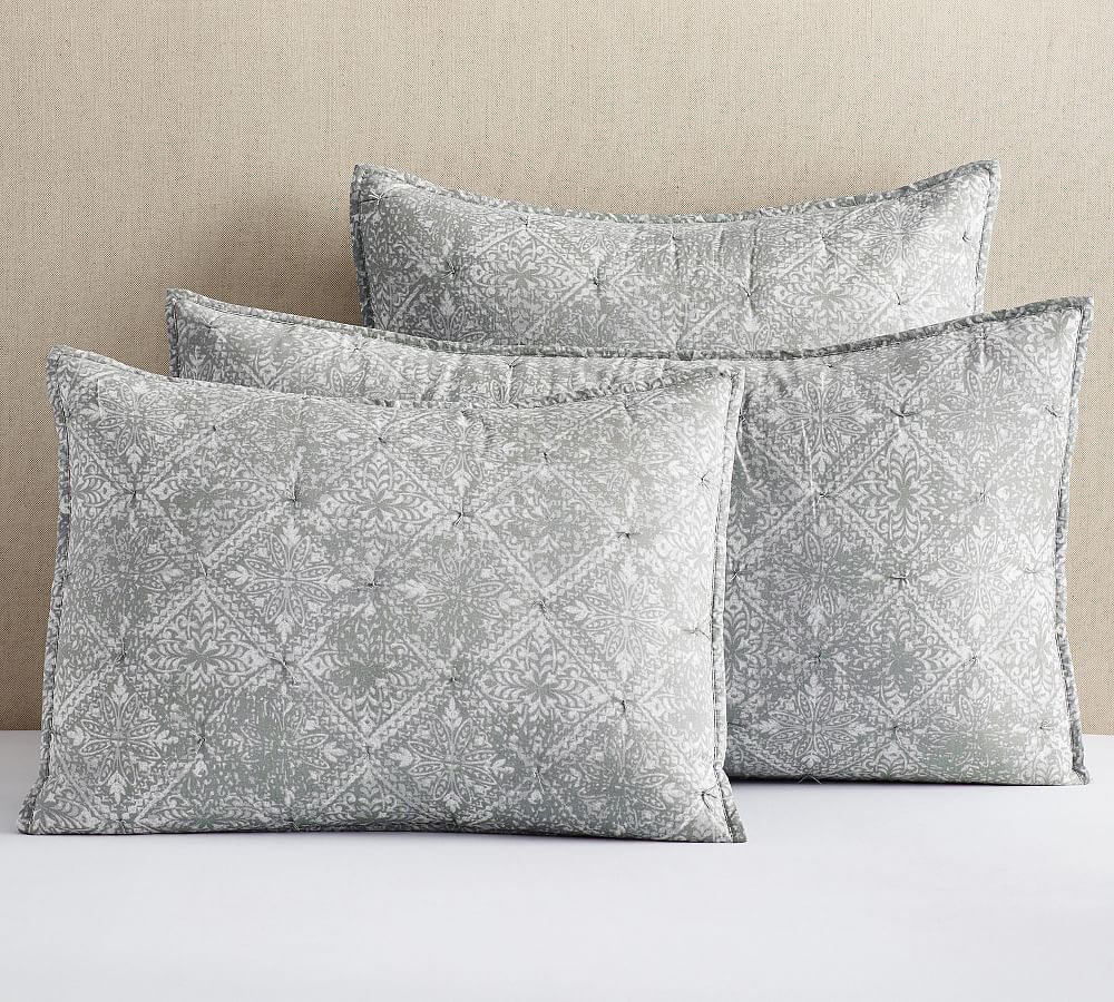 Mila Handcrafted Organic Cotton Quilted Sham | Pottery Barn