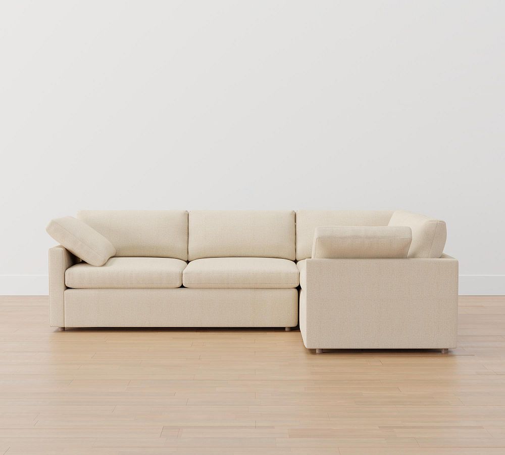 Dream Slim Arm 3-Piece Sectional (112") | Pottery Barn