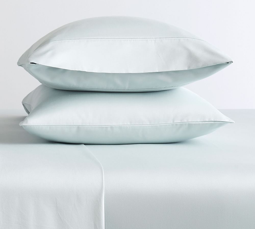 700-Thread-Count Sateen Pillowcases - Set of 2 | Pottery Barn