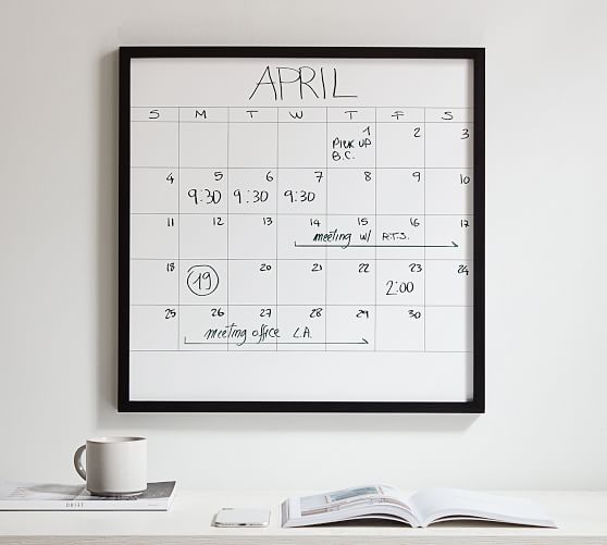 Wood Gallery Office Calendar - Black | Pottery Barn