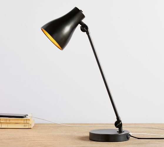 Fitz Adjustable Metal USB Task Table Lamp | Pottery Barn