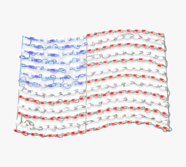 Lit LED Patriotic Flag | Pottery Barn