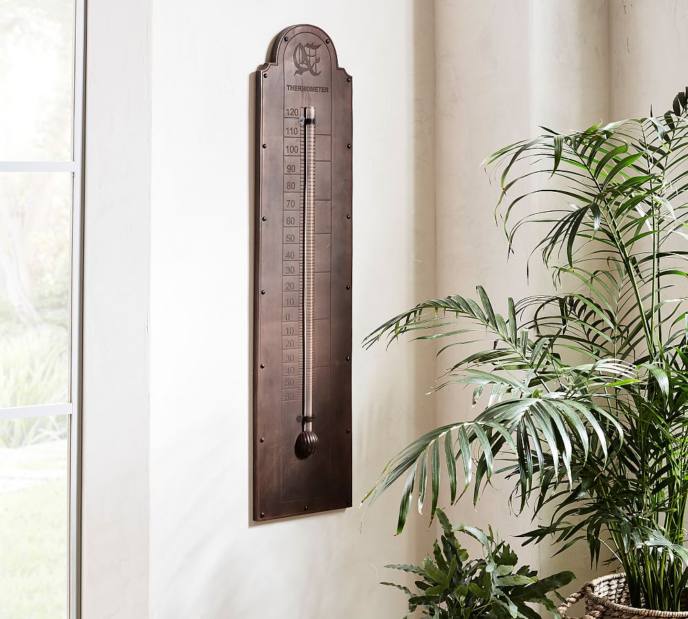 Outdoor Iron Wall Thermometer | Pottery Barn
