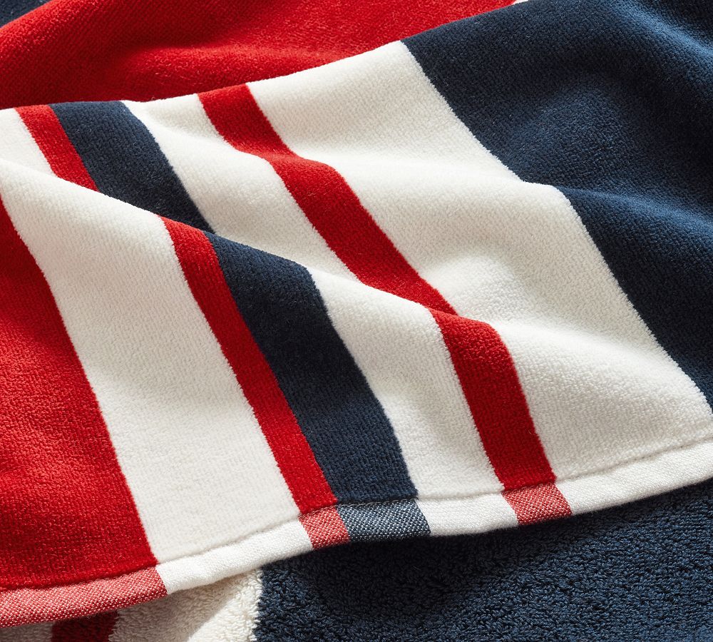 Modern Farmhouse Multi Striped Beach Towel | Pottery Barn