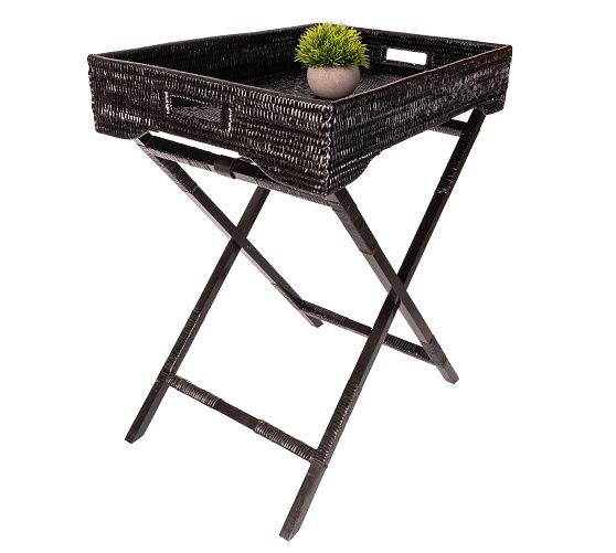 Tava Handwoven Rattan Butler Tray | Pottery Barn