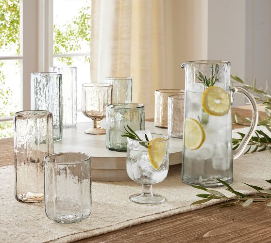 Hammered Handcrafted Glassware Collection | Pottery Barn