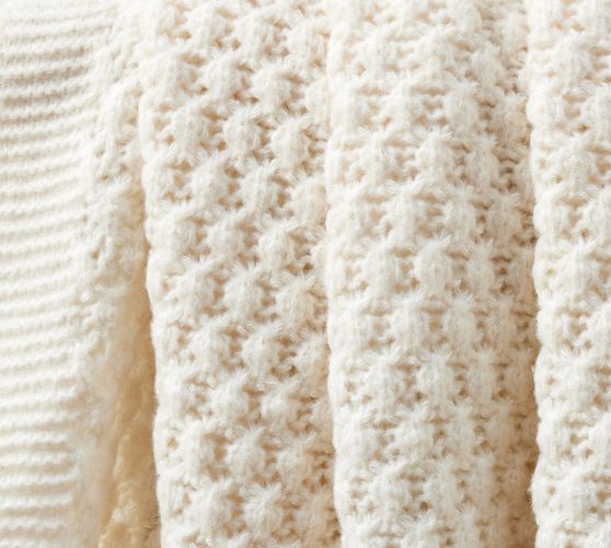 Bobble Knit Throw Blanket | Pottery Barn