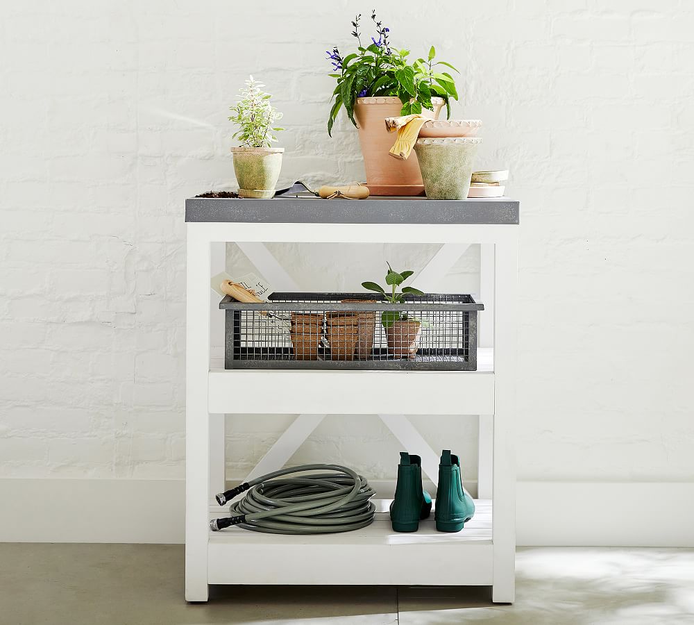 Zinc Garden Bin | Pottery Barn