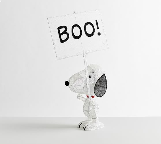 Peanuts™ Lit Snoopy™ With Boo Sign | Pottery Barn