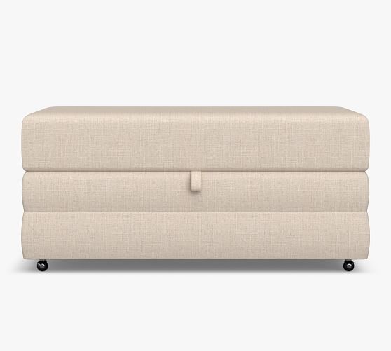 Celeste Storage Ottoman with Pull Out Table | Pottery Barn
