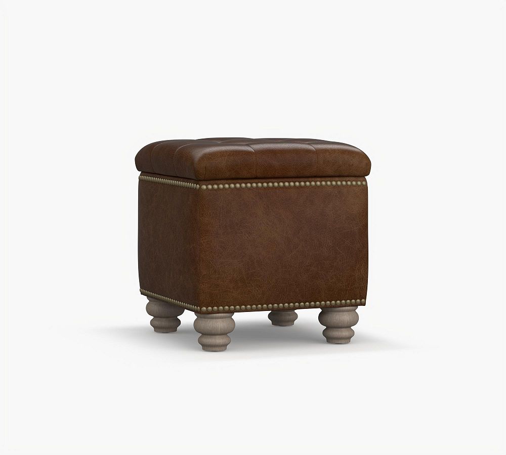 Martin Leather Storage Cube | Pottery Barn