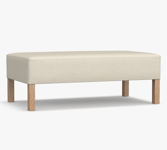 Arden Upholstered Ottoman | Pottery Barn