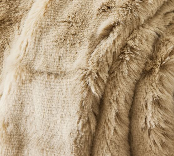 Faux Fur Alpaca Throw Blankets | Pottery Barn