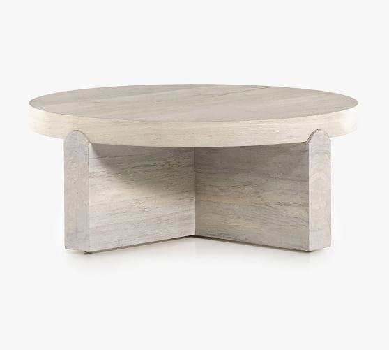 Rocky Round Coffee Table | Pottery Barn