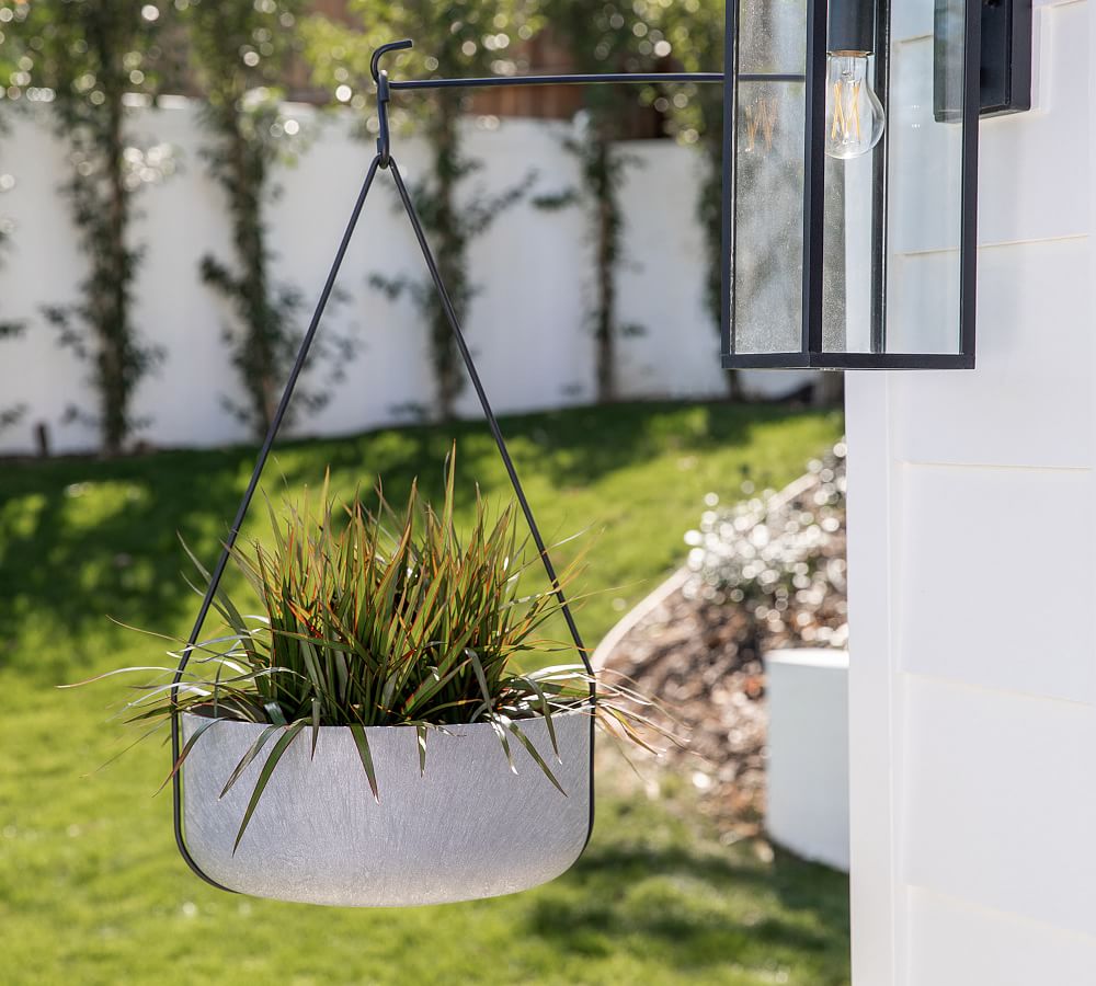 All Weather Eco Hevea 14" Hanging Bowl Planters | Pottery Barn