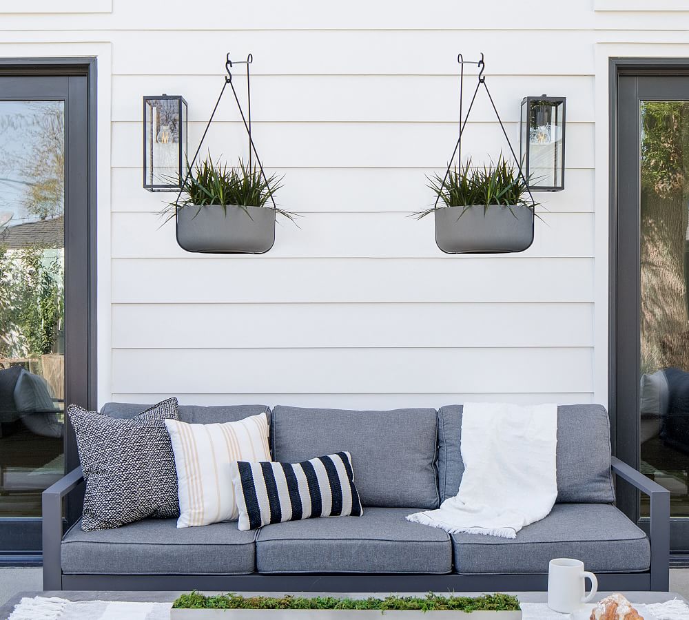 All Weather Eco Hevea 14" Hanging Bowl Planters | Pottery Barn