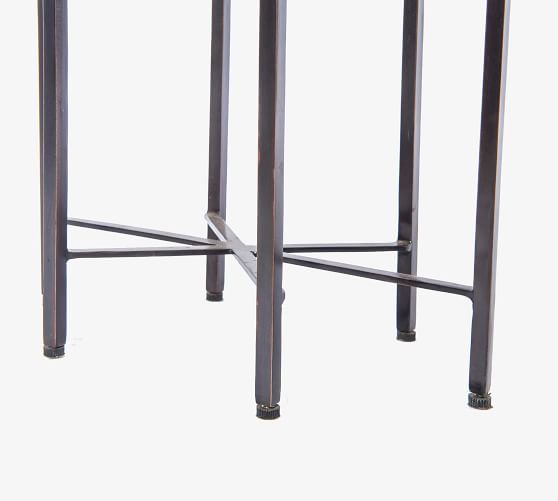 Bancroft Marble Rectangular End Table | Pottery Barn