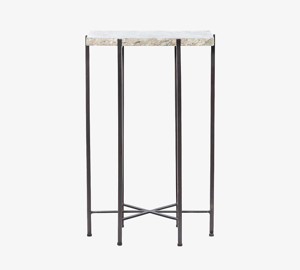 Bancroft Marble Rectangular End Table | Pottery Barn
