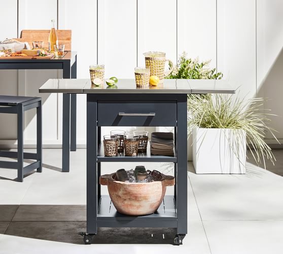 Indio Metal Outdoor Kitchen Petite Island (45") | Pottery Barn
