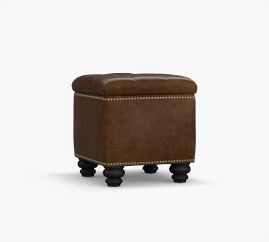 Martin Leather Storage Cube | Pottery Barn