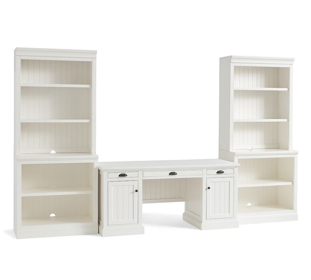 Aubrey 140'' Executive Desk Office Suite with File Cabinets | Pottery Barn