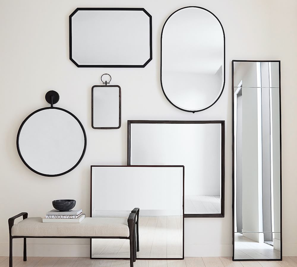 Boundary Bronze Frame Octagon Wall Mirror | Pottery Barn
