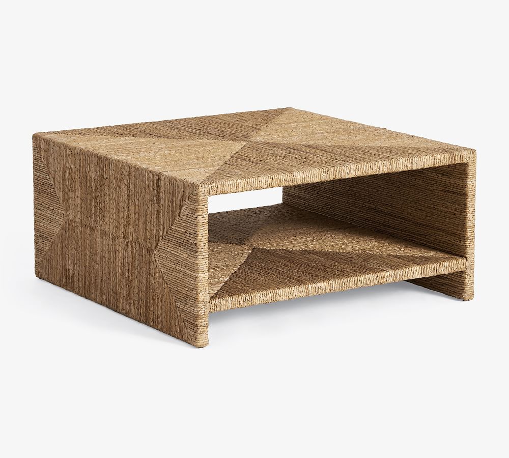 Malibu Square Woven Coffee Table | Pottery Barn