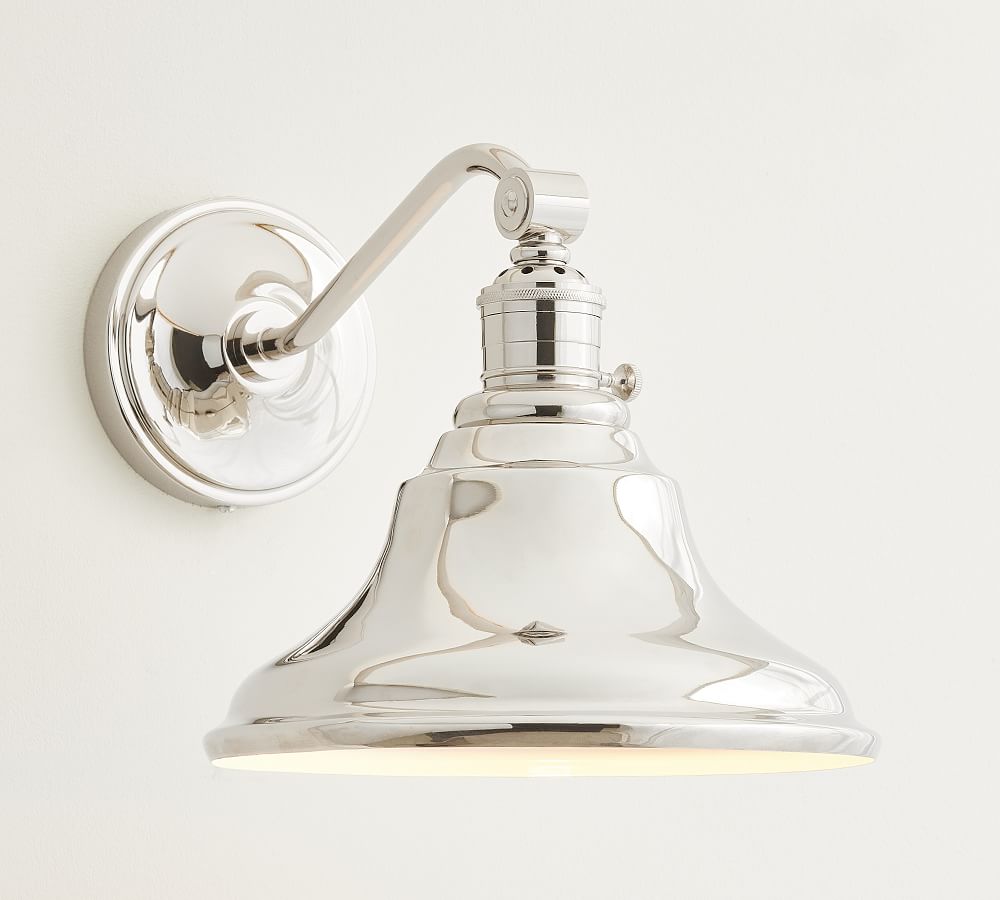 Curved Metal Bell Curved Arm Sconce | Pottery Barn