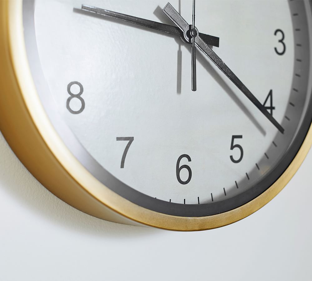 Classic Wall Clock - Brass | Pottery Barn