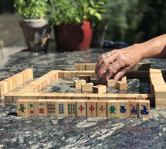 Handcrafted Wooden Mahjong Game | Pottery Barn