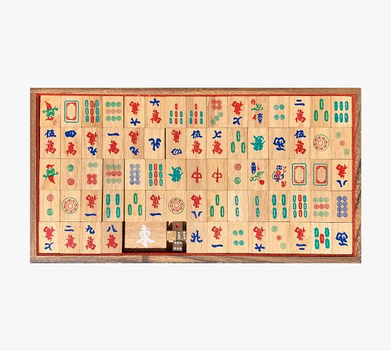 Handcrafted Wooden Mahjong Game | Pottery Barn