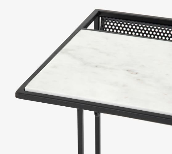 Jayden Marble C-Table | Pottery Barn