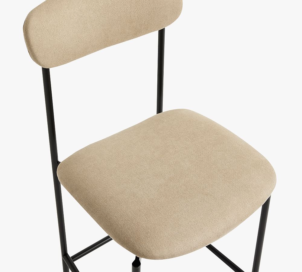 Wyatt Upholstered Stool | Pottery Barn