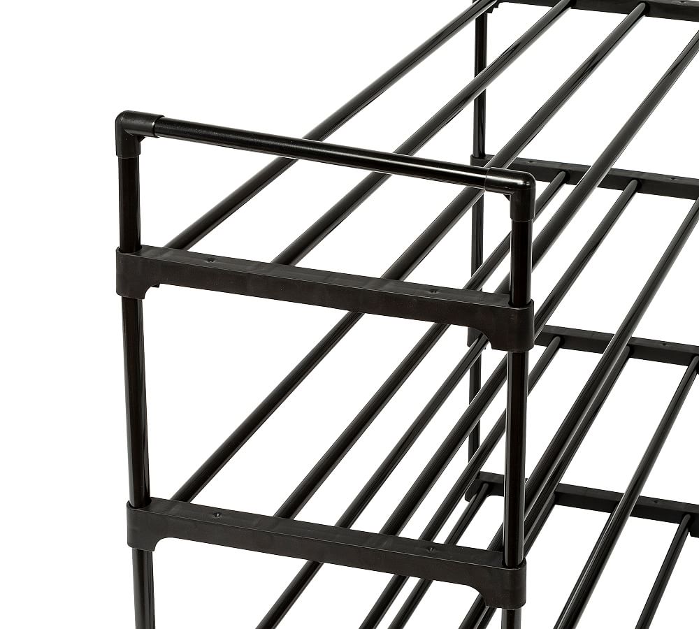 4-Tier Shoe Rack - Black | Pottery Barn