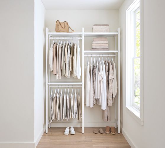 Essential Walk-In Closet by Hold Everything, 5' Complete Hanging System ...