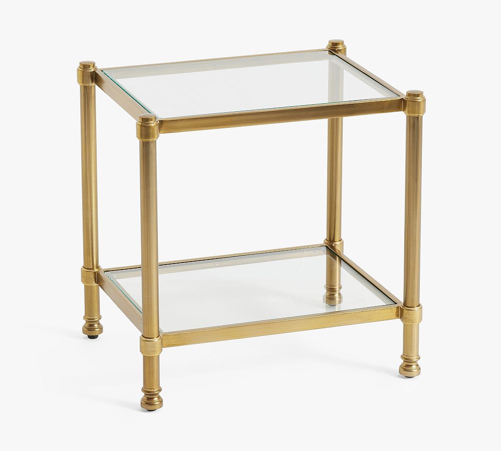 Everson Square Glass Side Table | Pottery Barn