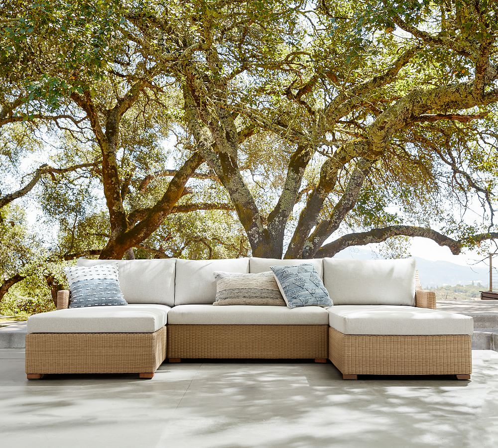 Amarissa Textured Outdoor Throw Pillow | Pottery Barn