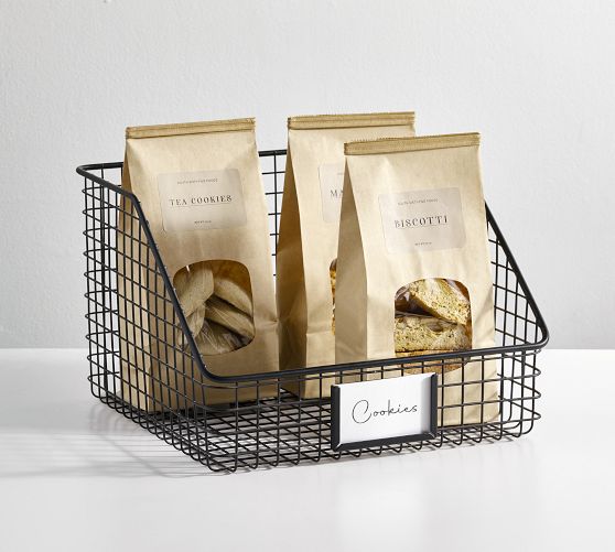 Beck Wire Storage Front Access Baskets | Pottery Barn