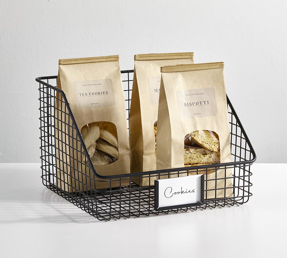 Beck Wire Storage Front Access Baskets | Pottery Barn